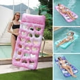 1pc PVC Pillow Hole Floating Drainage Chair, Printed Leaf Pattern ...