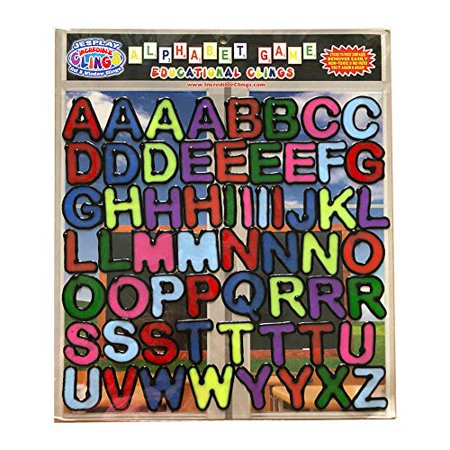 Alphabet and Letters Thick Gel Clings (56 pc) – Reusable and Removable ...