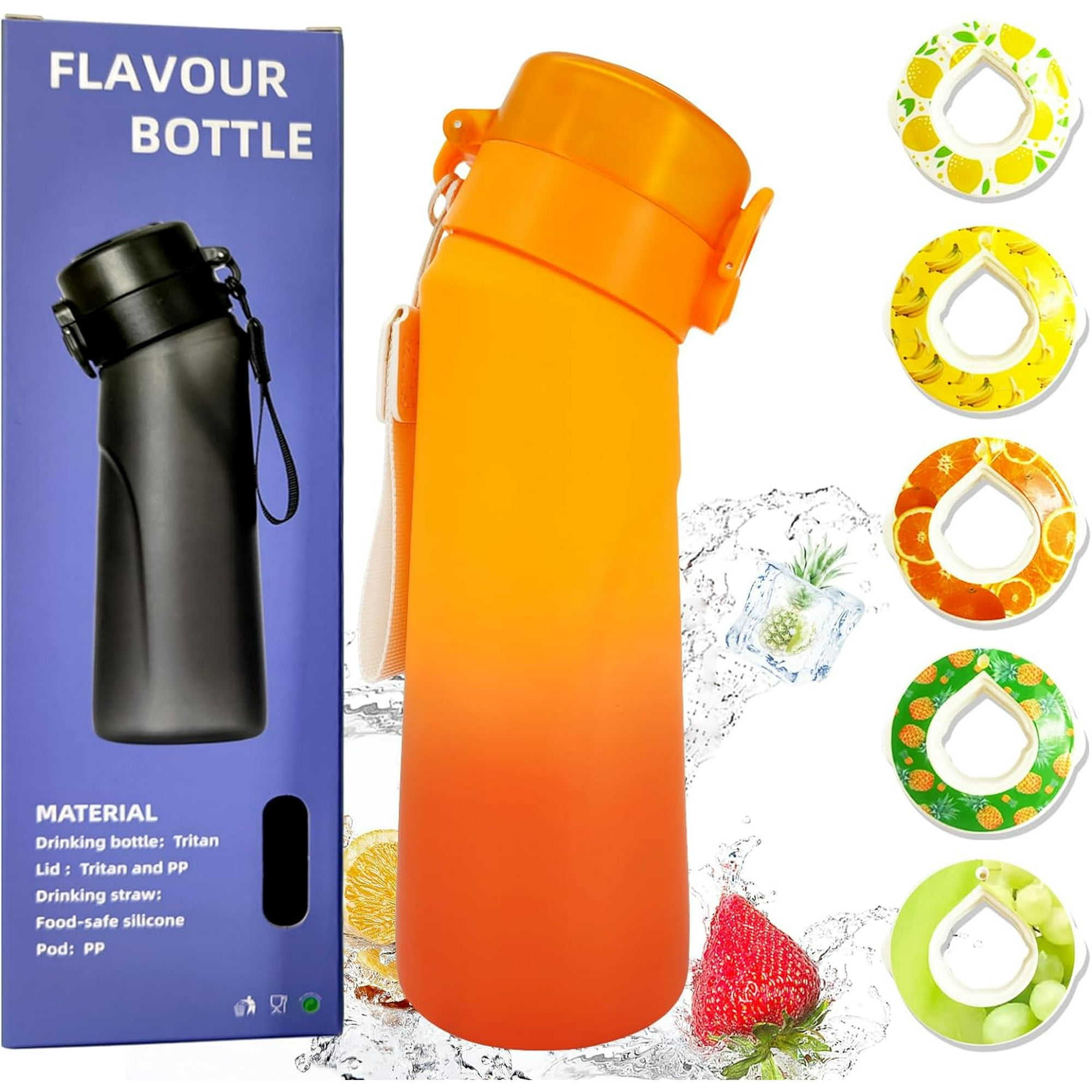 Click here for Luniquz Air Water Bottle With 5 Flavor Pods  750ml... prices