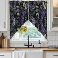 Botanical Flower Swag Valances for Windows 36 inches Long, Purple ...