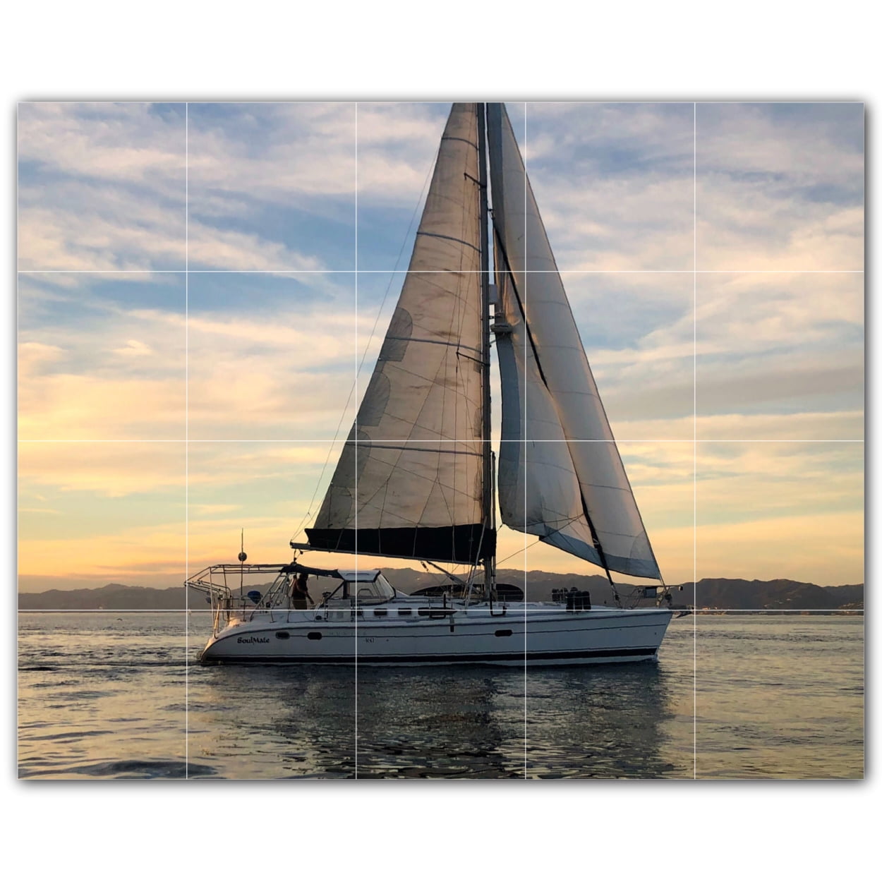 Picture-Tiles.com: Boat Ceramic Tile Wall Mural WAL500221-54XL. 60"W x ...