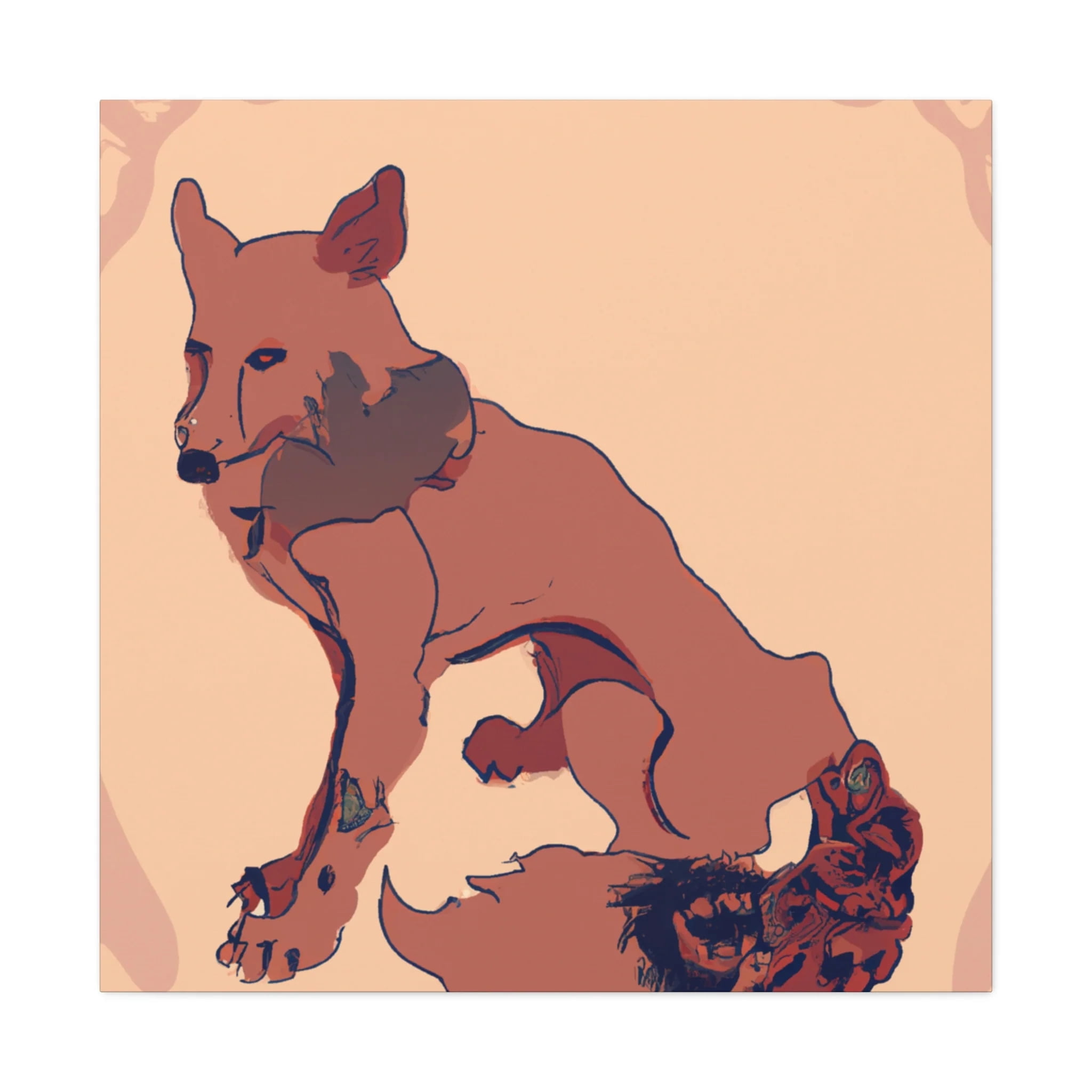 Dhole in Majestic Splendor - Canvas - Walmart.com