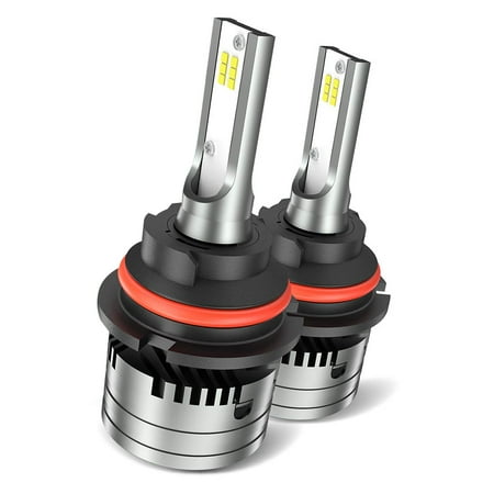 9004/HB1 LED Headlight Bulbs,16000LM 300% Brightness 6000K Xenon White ...