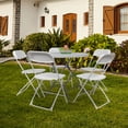Modern Plastic Folding Chairs Set of 6, Classic Portable Folding Chairs ...