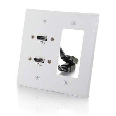 C2G HDMI Pass Through Wall Plate - White - Walmart.com