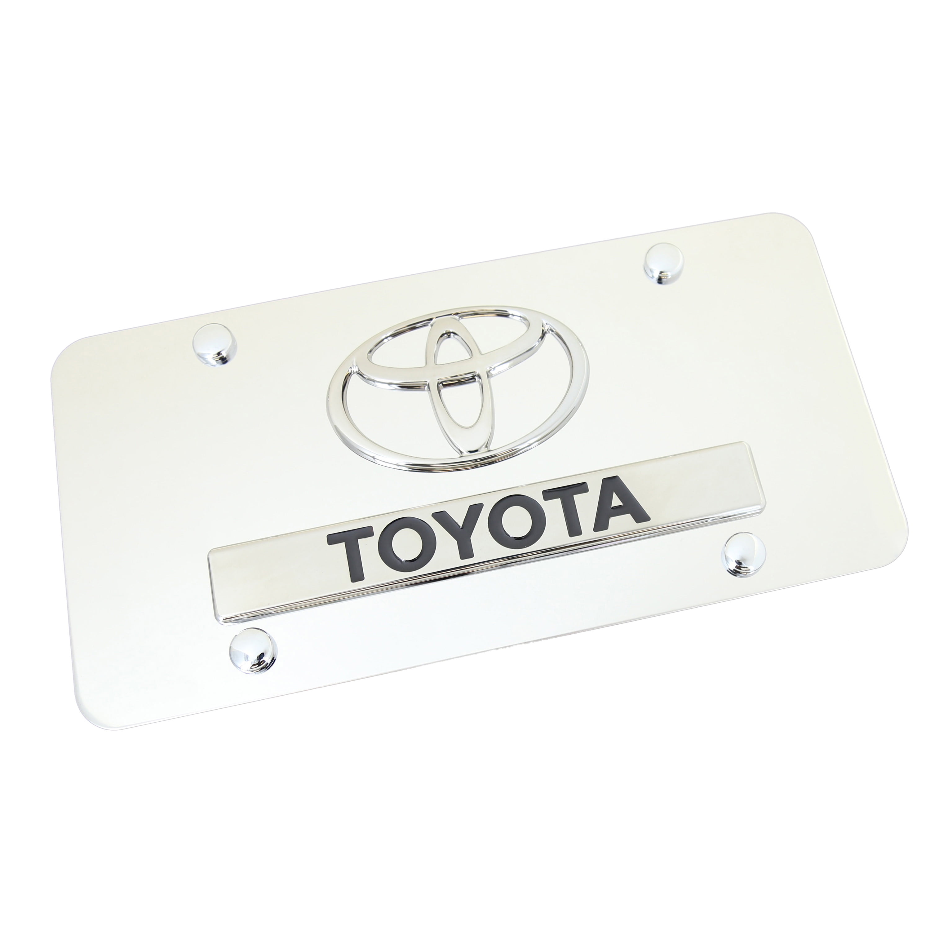 Toyota Dual Logo License Plate (Chrome) - Walmart.com - Walmart.com