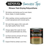 Minwax 33055000 Fast-Drying Polyurethane, Warm Semi-Gloss, Clear, 11.5 ...
