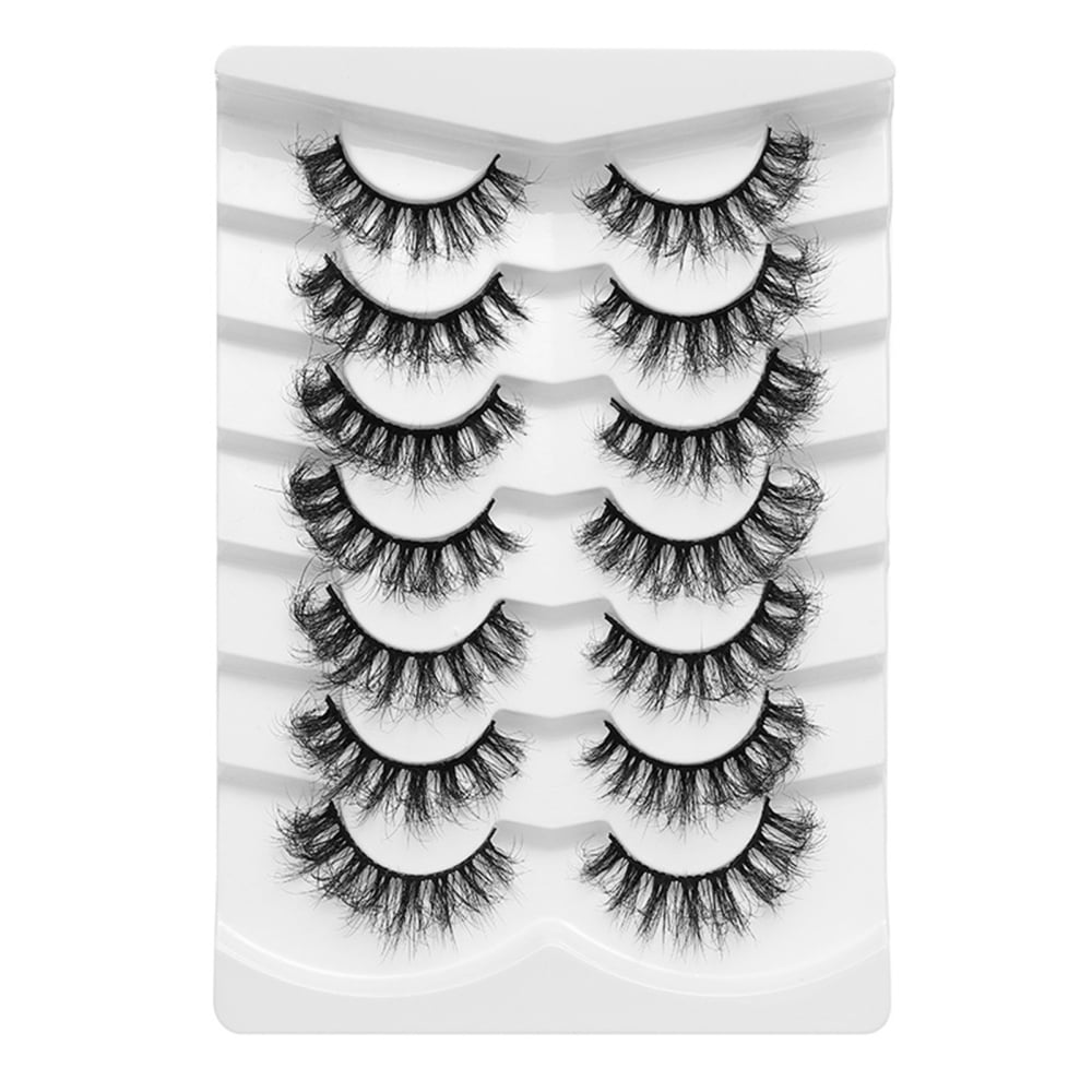 7 Pairs Long Comic Soft Eyelashes Eyes Look Bigger Brighter Fuller ...