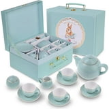 Free Shipping! Jewelkeeper Porcelain Tea Set for Little Girls, Blue ...