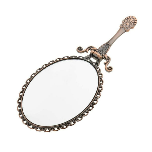 Vintage Antique Handheld Foldable Cosmetic Mirror Vanity Makeup Compact