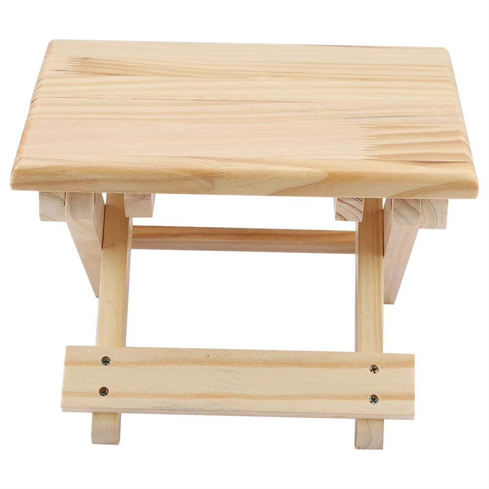 Fyydes Foldable Solid Wood Small Square Bench Rural Styles Bench ...