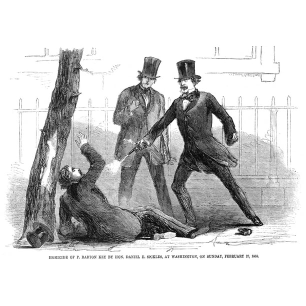 Daniel Edgar Sickles /N(1825-1914). Sickles Shoots Philip Barton Key ...