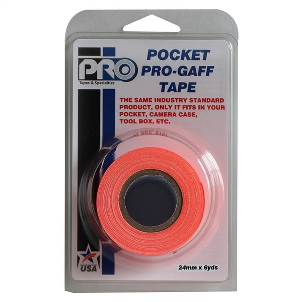 Pocket Pro Gaff Fluorescent Orange Gaffers Tape 1" X 6 Yard Roll On 1 ...