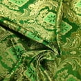 Metallic Floral Brocade Fabric 60 By Yard In Red Gold White Purple
