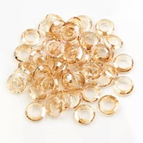 U8MO 50pcs 8mm 10mm Round Mid Hole Faceted Crystal Glass Loose Beads ...