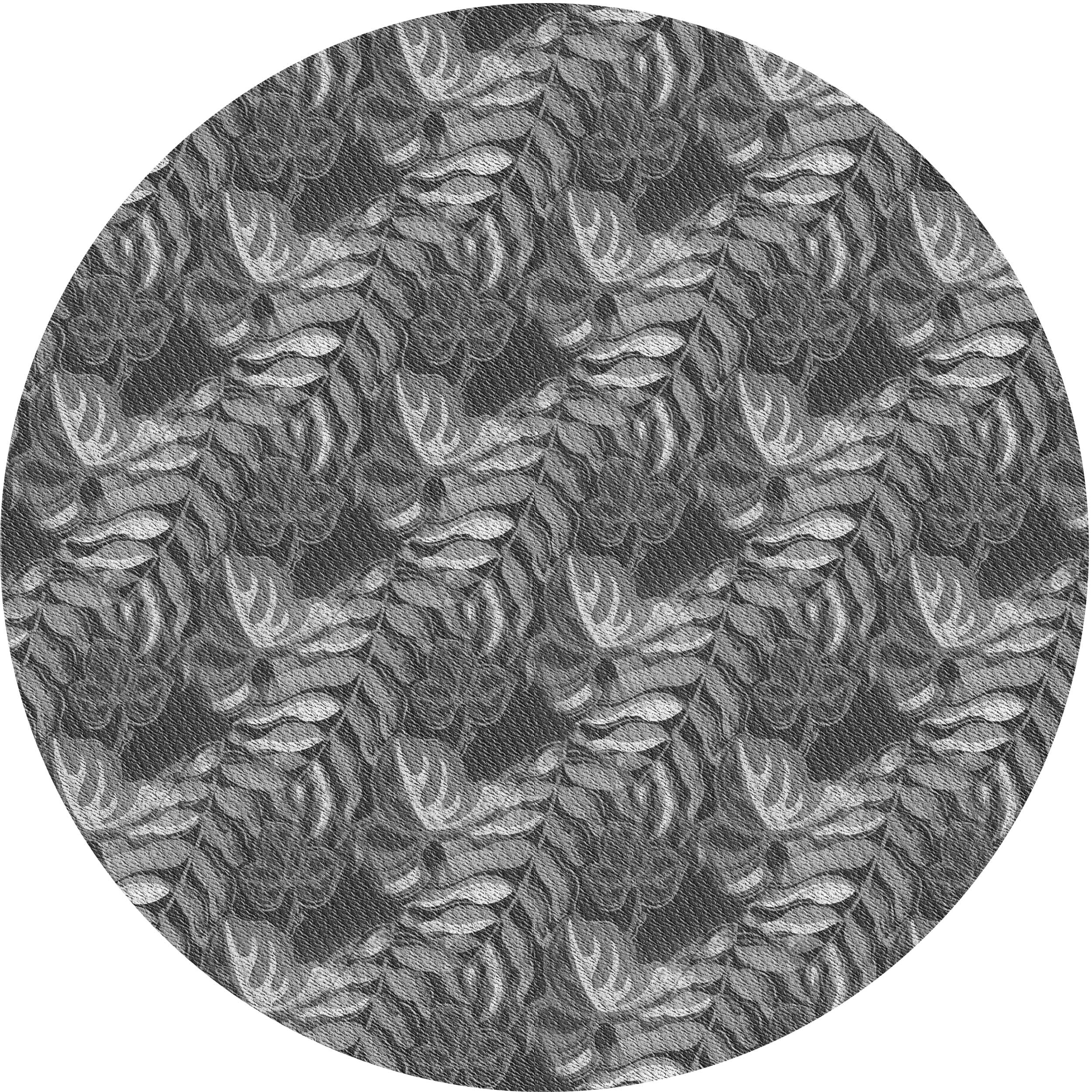 Ahgly Company Machine Washable Indoor Round Transitional Gray Wolf Gray ...