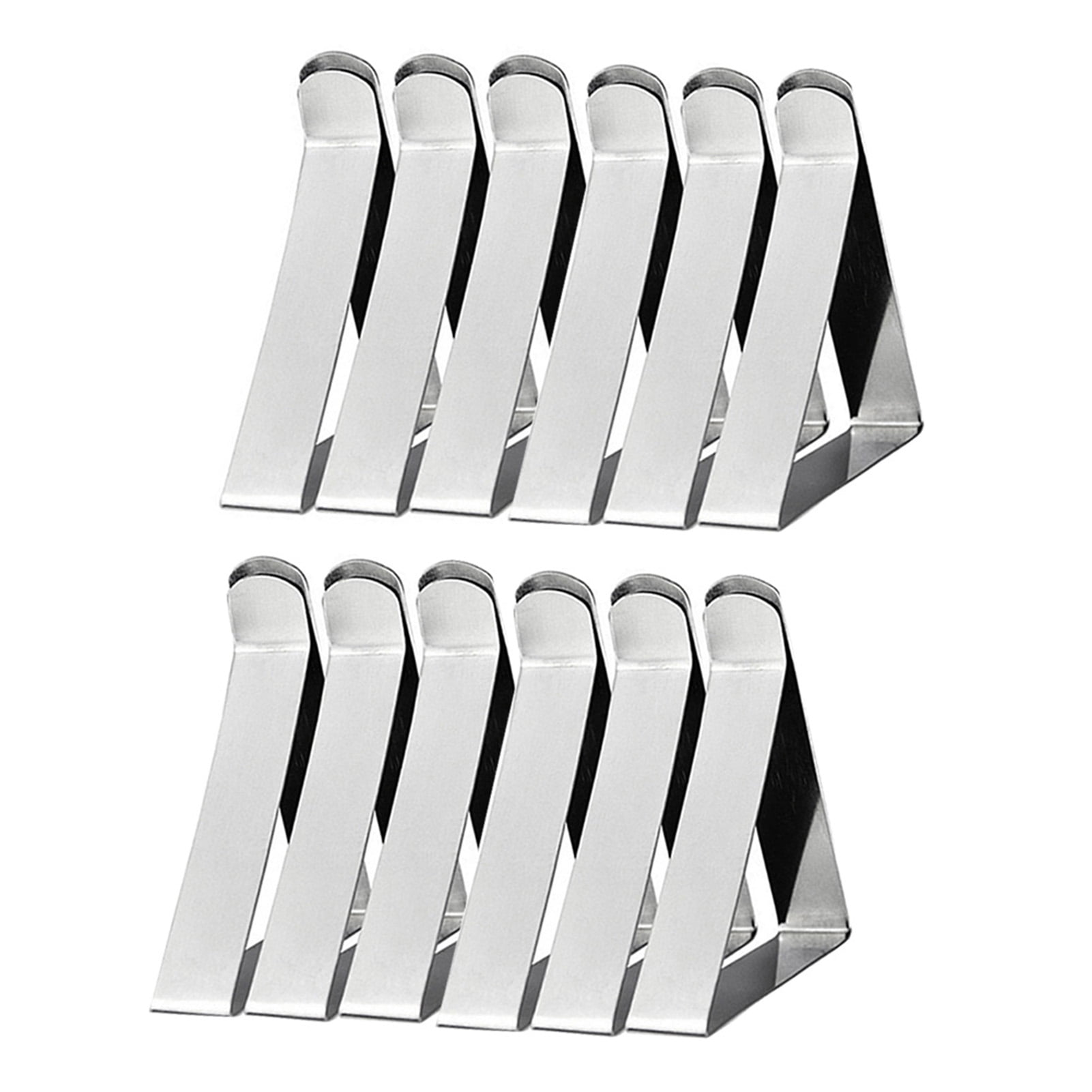 opvise 12 Pcs/Set Tablecloth Clips Stainless Steel Triangle Shape ...