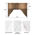 Brown Metal Hole Kitchen Curtains Swag Valance for Windows/Bathroom ...