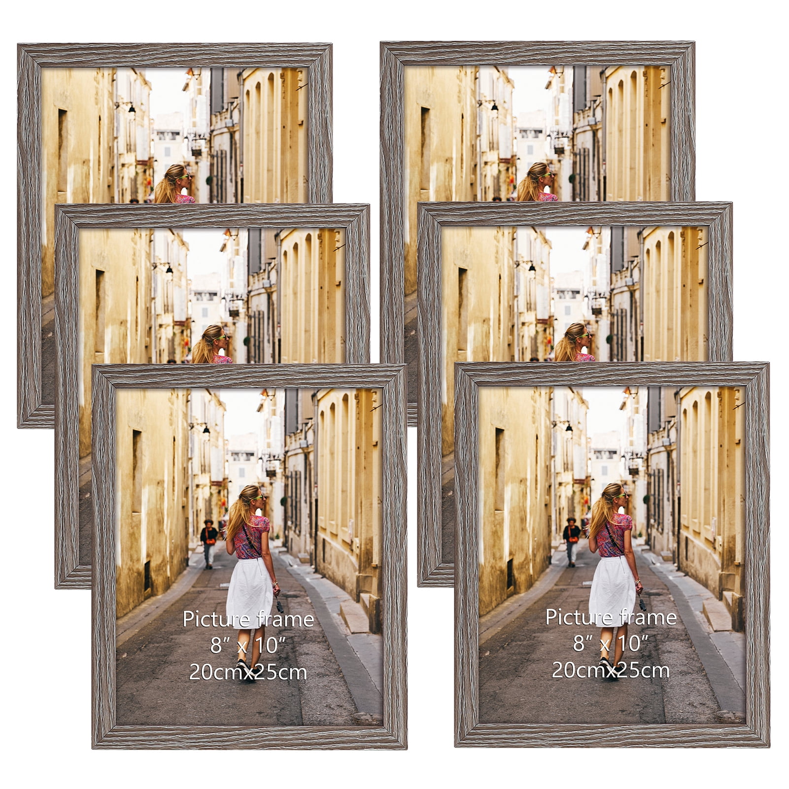 8x10 Picture Frames Set of 6, Vintage 8 by 10 Photo Frame for Wall ...