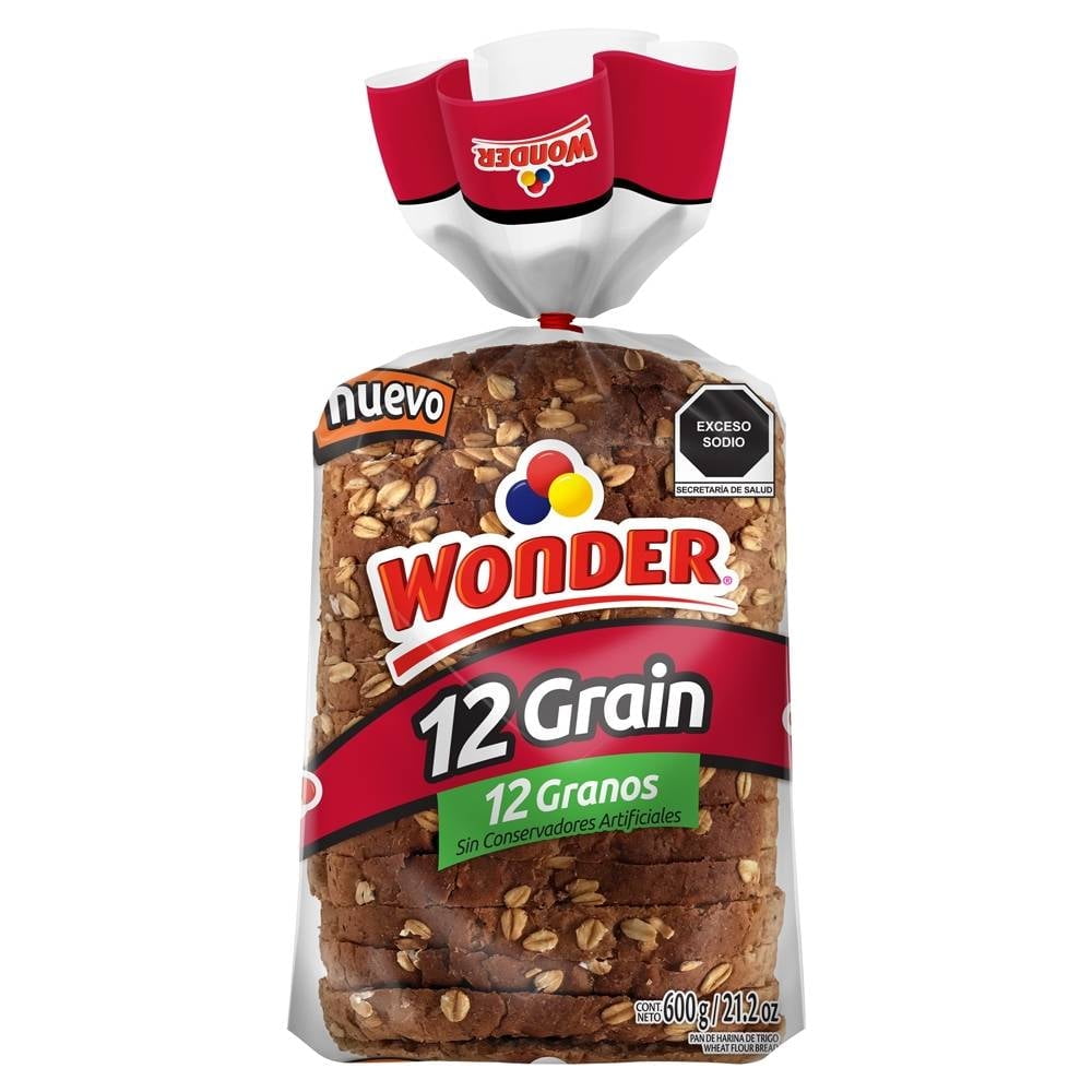 Pan Wonder 12 granos 600 g | Walmart en línea