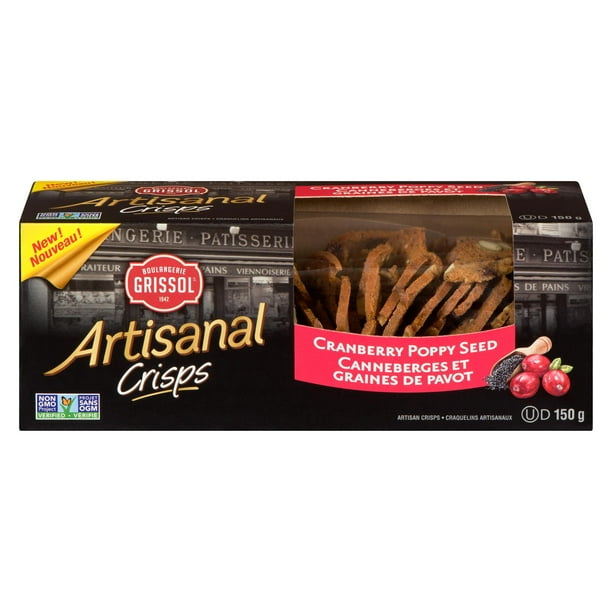 Boulangerie Grissol Artisanal Crisps Cranberry Poppy Seed, Dare ...