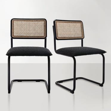 Art Leon Dining Chairs Set of 2, Rattan Upholstered Kitchen Chair with ...