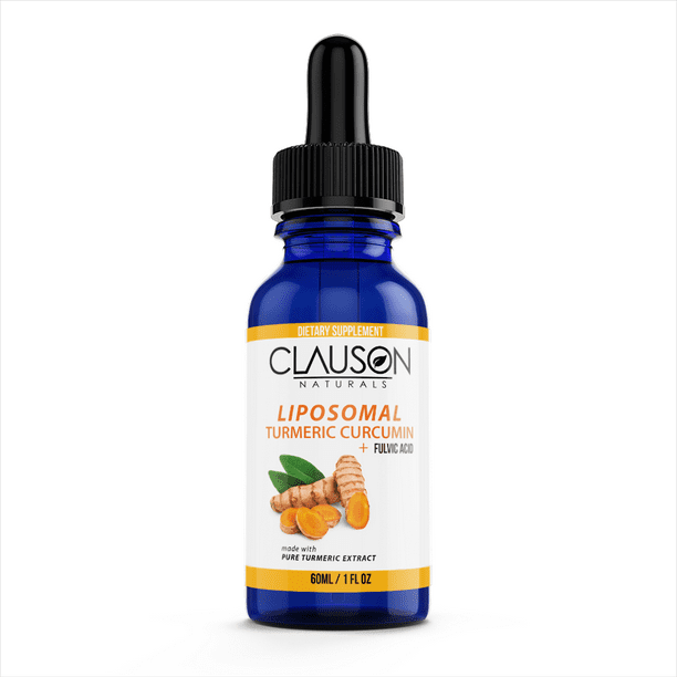 Organic Turmeric Curcumin Liposomal Liquid Supplement with Fulvic Acid ...