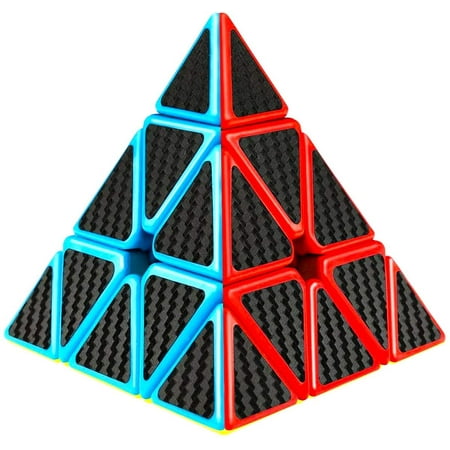 Pyramid Cube, Carbon Fiber Pyramid 3x3 Speed Cube Triangle Cube Puzzle ...