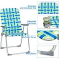 VINGLI Aluminum Patio Lawn Chairs Folding Set of 2 with Detachable Cup ...