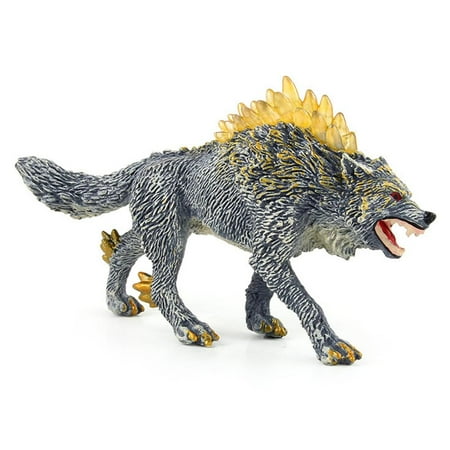 Wolf Figurine Toy Model Simulation Wildlife Animal Model Pvc Snow Wolf ...