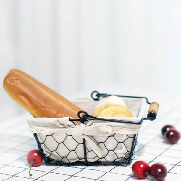 freestylehome Retro Wrought Iron Bread Basket with Handle Kitchen Egg ...