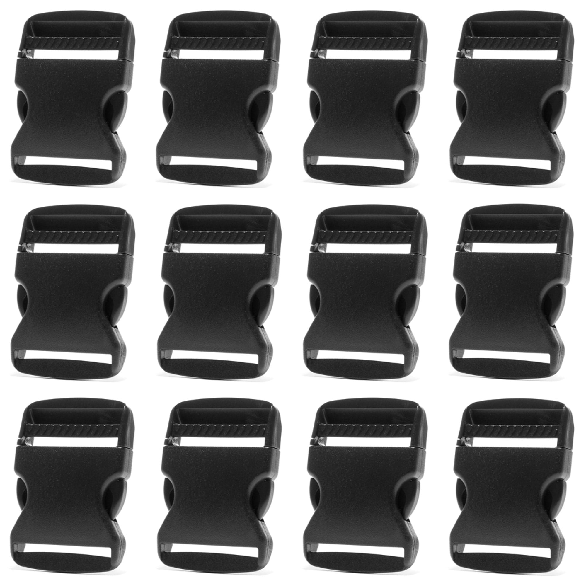 12 Pack 2 Inch Side Quick Release Plastic Black Buckles - Walmart.com