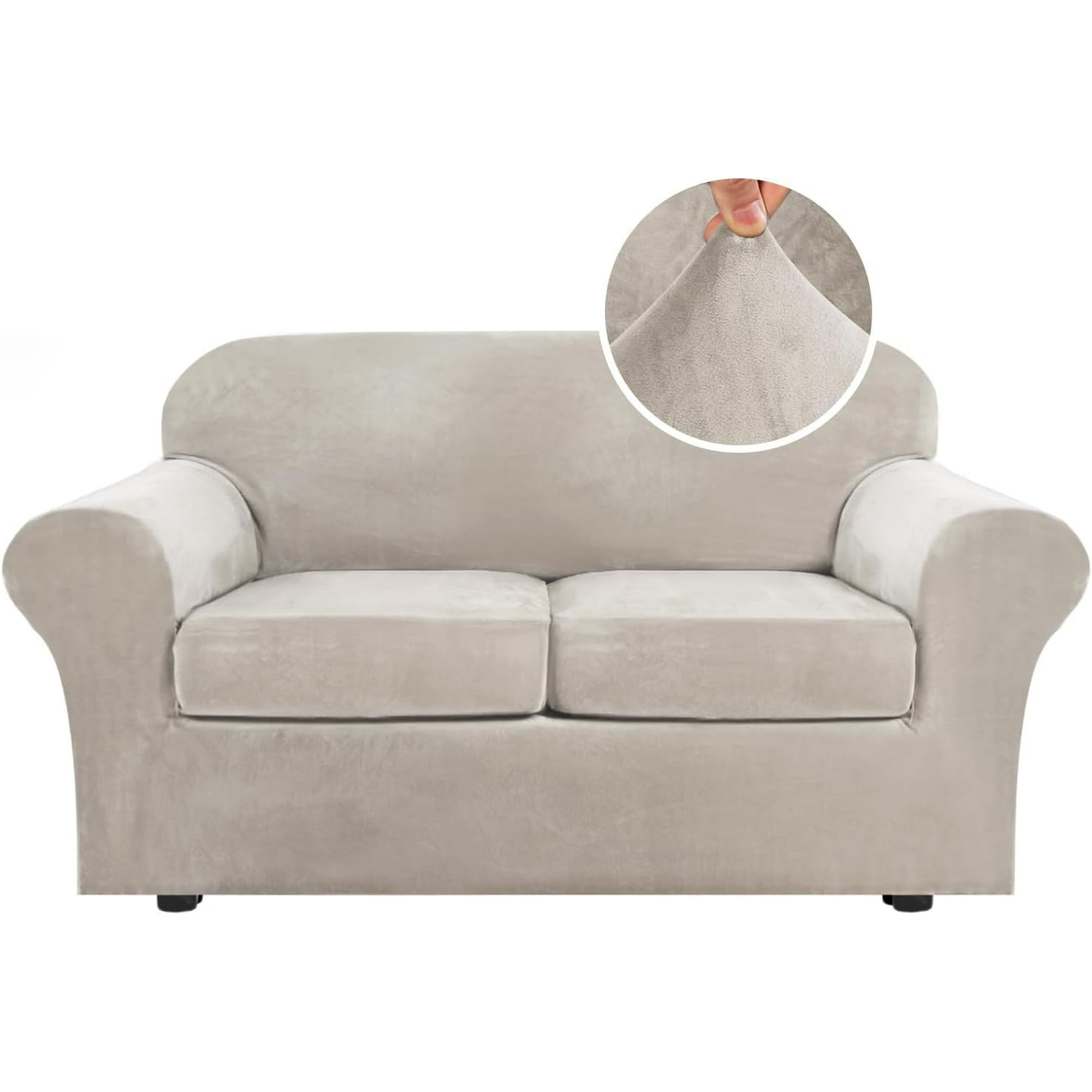 Click here for Visaccy Modern Velvet Plush 4 Piece High Stretch S... prices