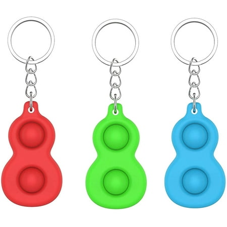 Mini Dimple Fidget Toys Set, Simple Sensory Dimple Fidget Toy Keychain ...