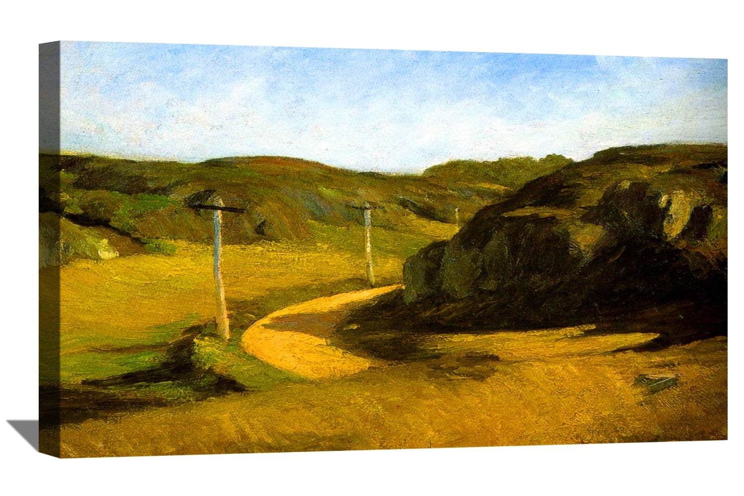Edward Hopper Painting Art Print Road In Maine Canvas Art Framed Wall ...