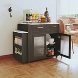 CBJCBJ Kitchen Island with Storage | Expandable Retractable on Wheels ...