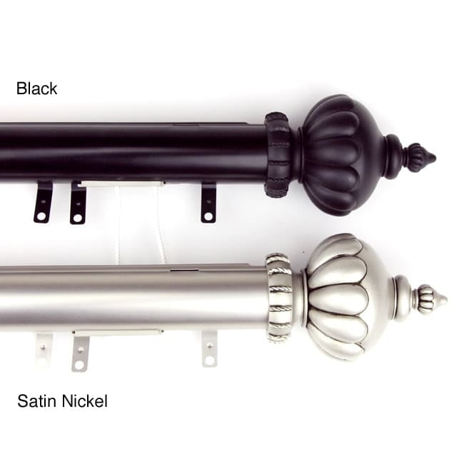 InStyleDesign Stately Decorative Traverse Rod with Center Open Sliders ...