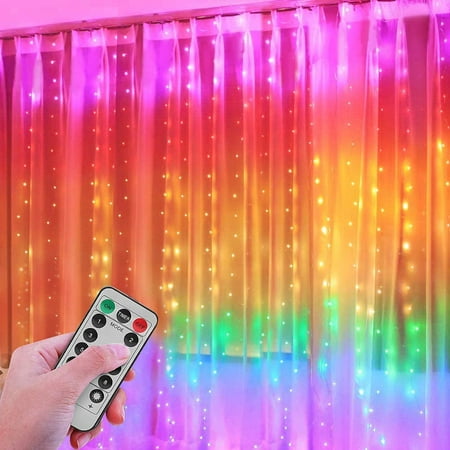 Curtain Lights, Fairy Lights for Bedroom,280Leds Multicolor Twinkle ...