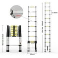 Boweiti 12.5ft Telescoping Aluminum Extension Ladder, 330lbs Capacity ...