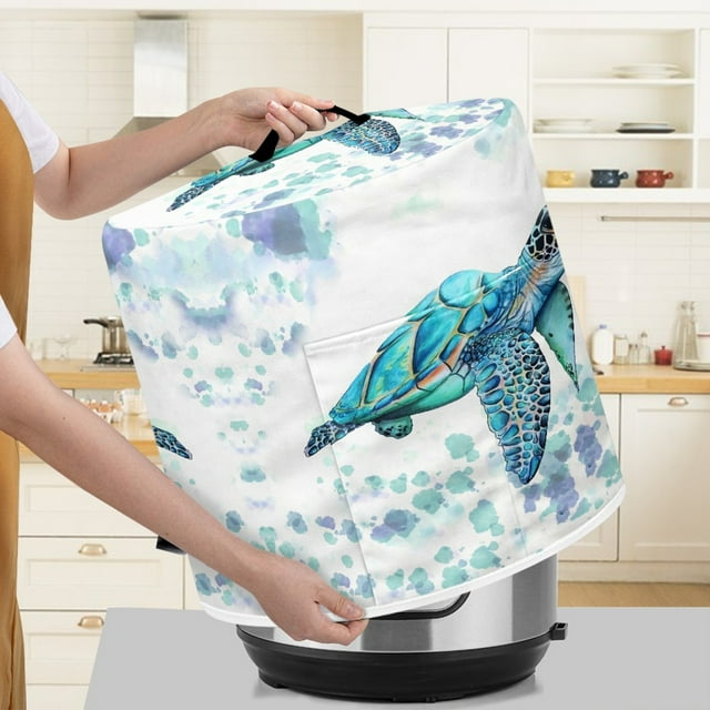 Xoenoiee Watercolor Sea Turtle Pattern Kitchen Appliance Dust Cover ...