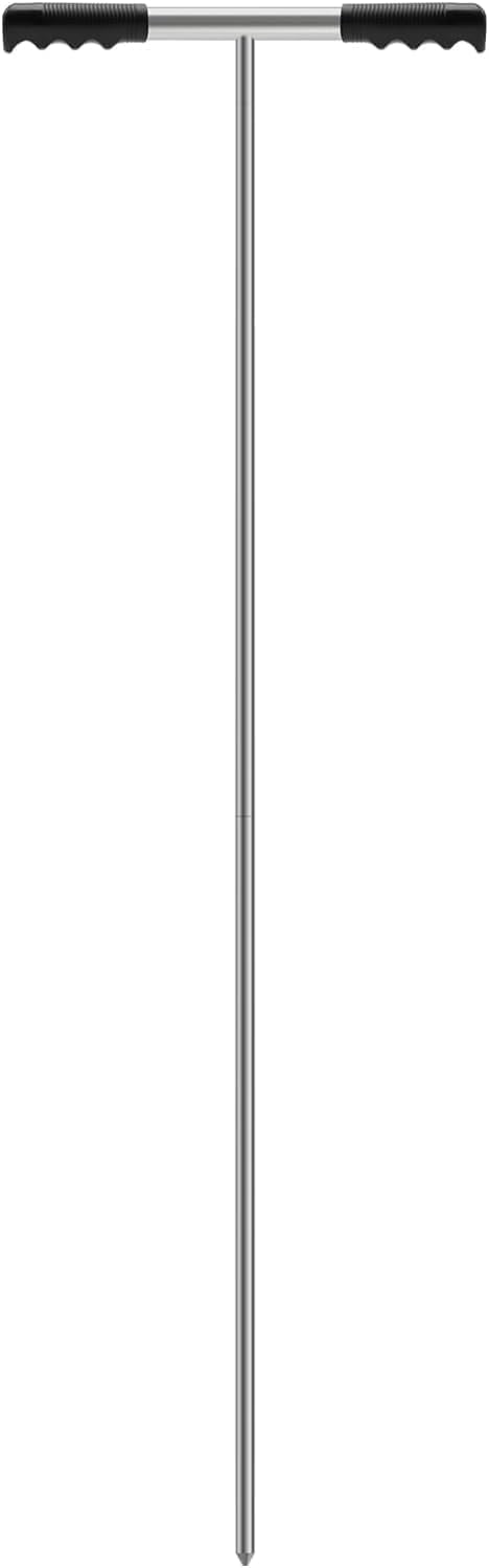 PRZEWODNIK Stainless Steel Soil Probe Rod,32-48 inch Hight Adjustable ...