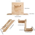 Cat Wall Shelves Set – Wall Mounted Cat Furniture with House, Sisal Mat ...