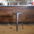AmeriHome Loft Gun Metal Silver Metal Bar Stool - Walmart.com