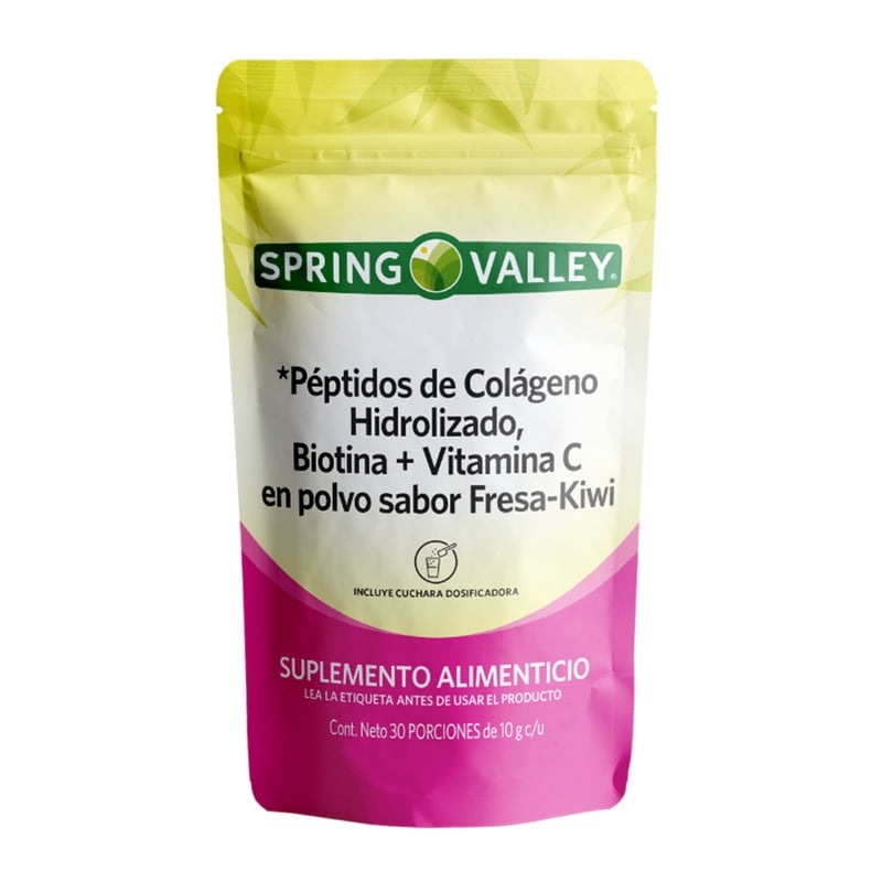 Colágeno Hidrolizado + Biotina + Vitamina C Fresa Kiwi Spring Valley en ...