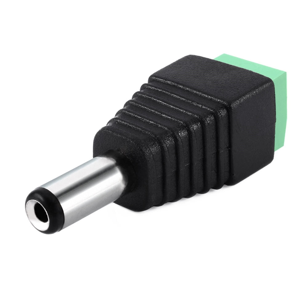 Male 2.1x5.5mm DC Power Plug Jack Adapter Connector for CCTV - Walmart.com