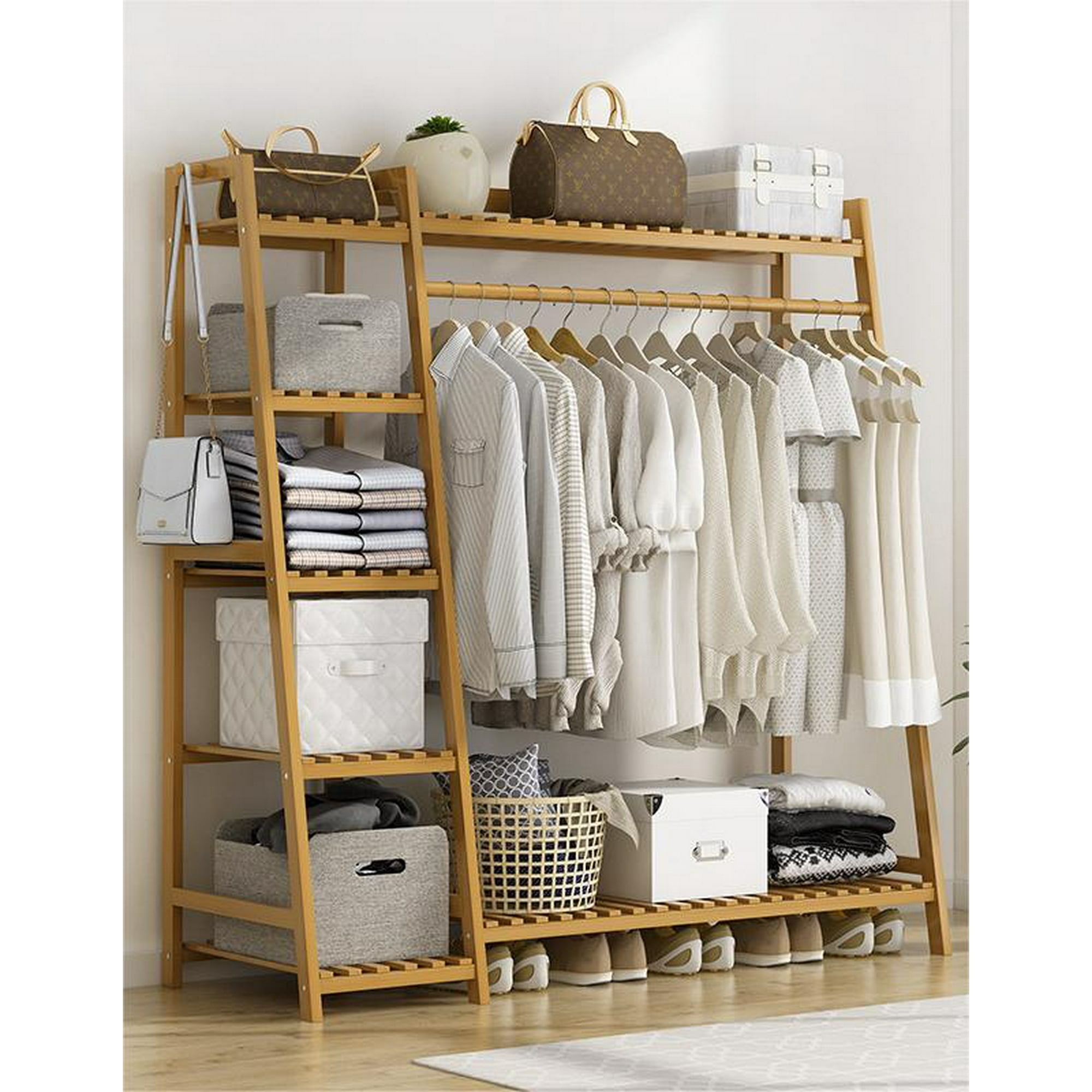 Click here for Galaxy Cc005 - Storage Clothing Rack-Wood（130cm） 1... prices