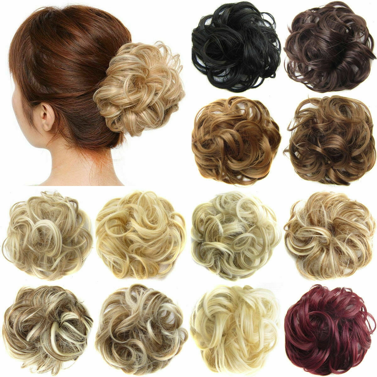 MarinaVida THICK Large Updo Messy Scrunchie Hair Wig Hair Extensions ...