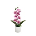 Artificial Phalaenopsis Orchid Potted Plant Set - Purple, 12.2in - 7 ...
