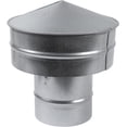 4" Inch Round Galvanized Steel Roof Cap with Mesh - Weather-Proof ...