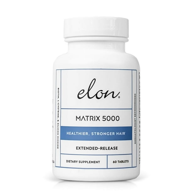 Suplemento Elon Matrix 5000 de vitaminas para cabello y uñas, biotina ...